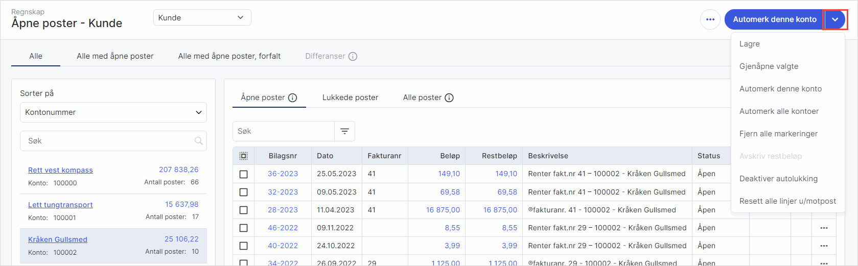 Åpne poster - Unimicro hjelpeartikler